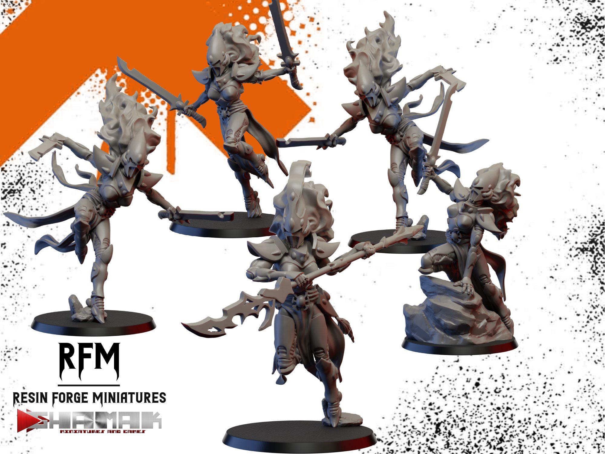Space Elf Screamer Squad by Ghamak - Resin Forge Miniatures | Proxy ...