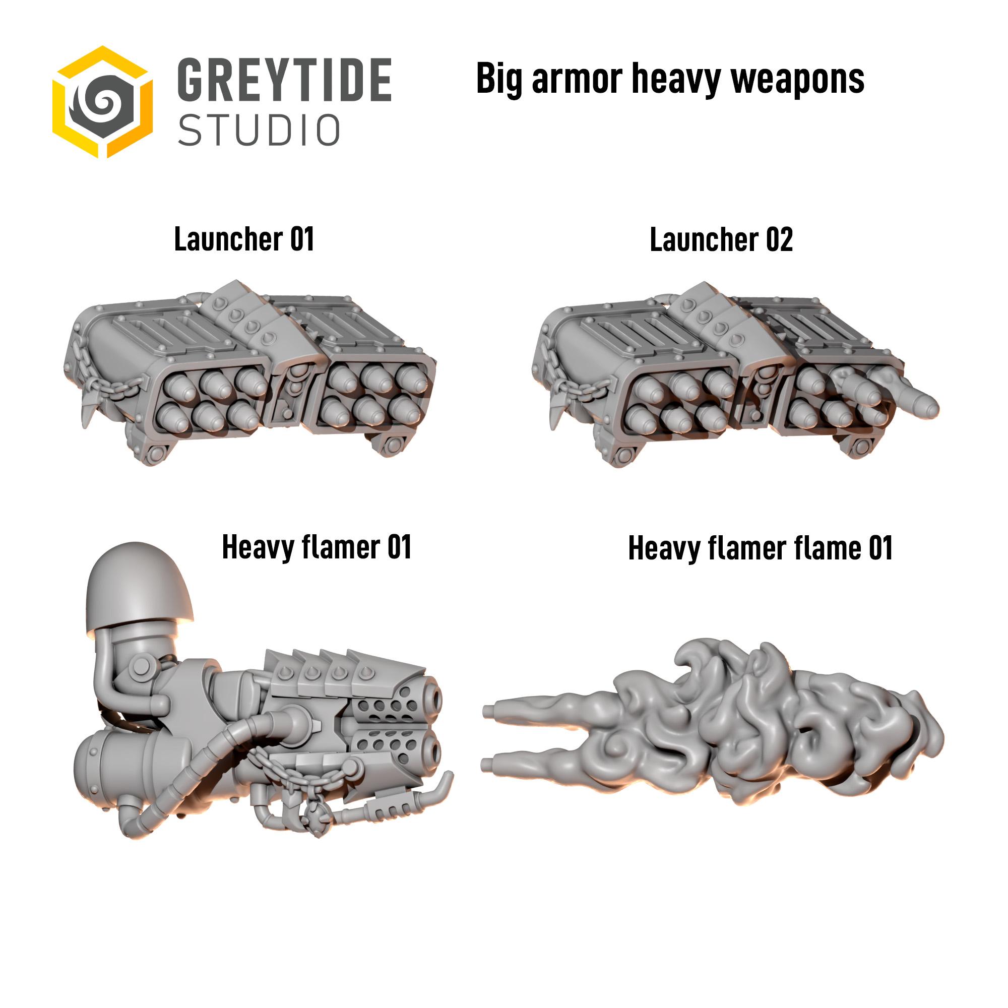 Terminator Sized Heavy Weapons Set | Fire Drakes | GreyTide Studios ...